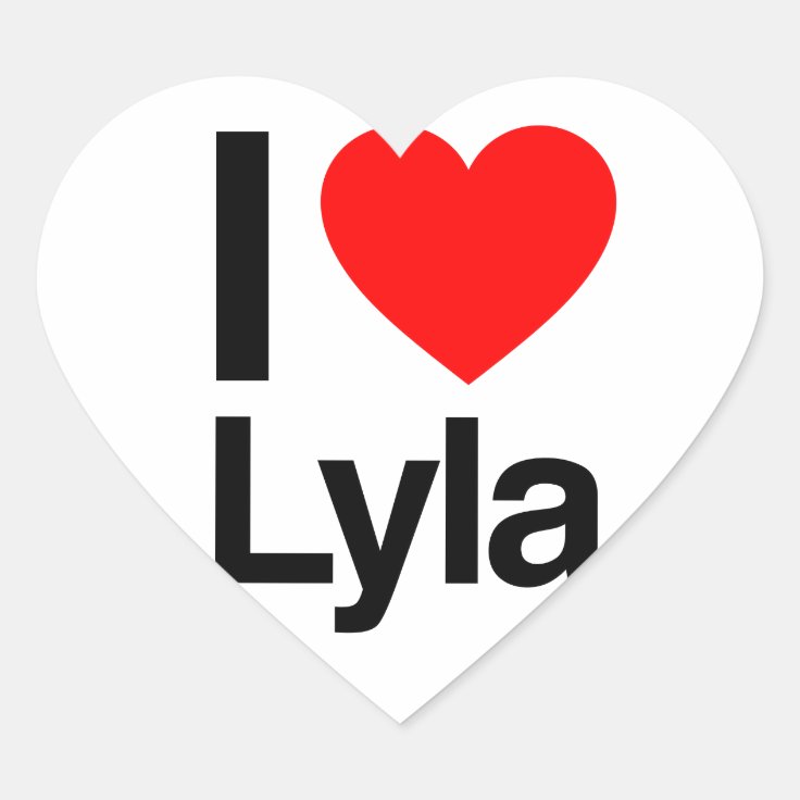 i love lyla heart sticker | Zazzle