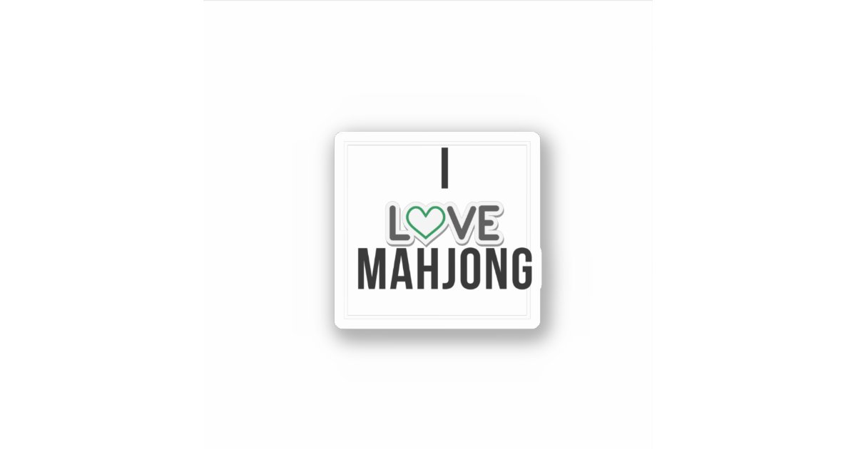 I love Mahjong Sticker | Zazzle