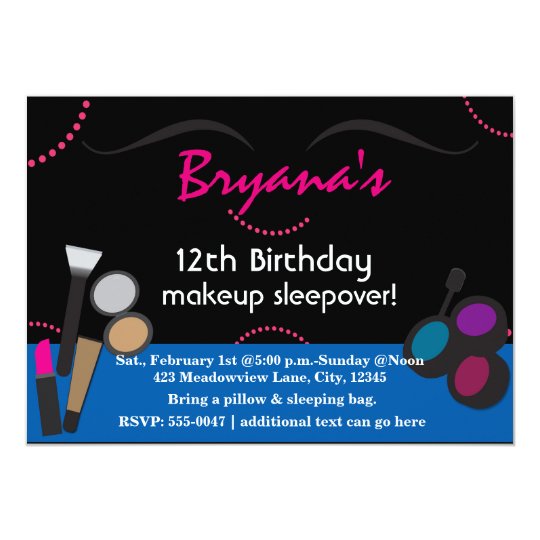 I love makeup swirl birthday party invitations | Zazzle.com