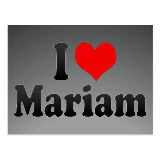 I Love Mariam Postcards & Postcard Template Designs