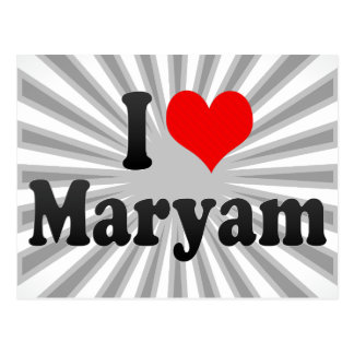 I Heart Maryam Postcards | Zazzle