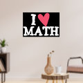 I Love Math Poster | Zazzle