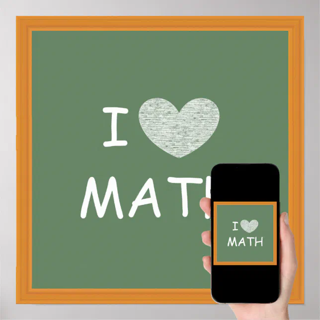 I Love Math Poster | Zazzle