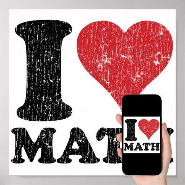 I Love Math Poster | Zazzle