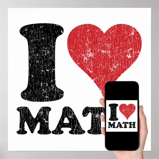I Love Math Poster Print | Zazzle