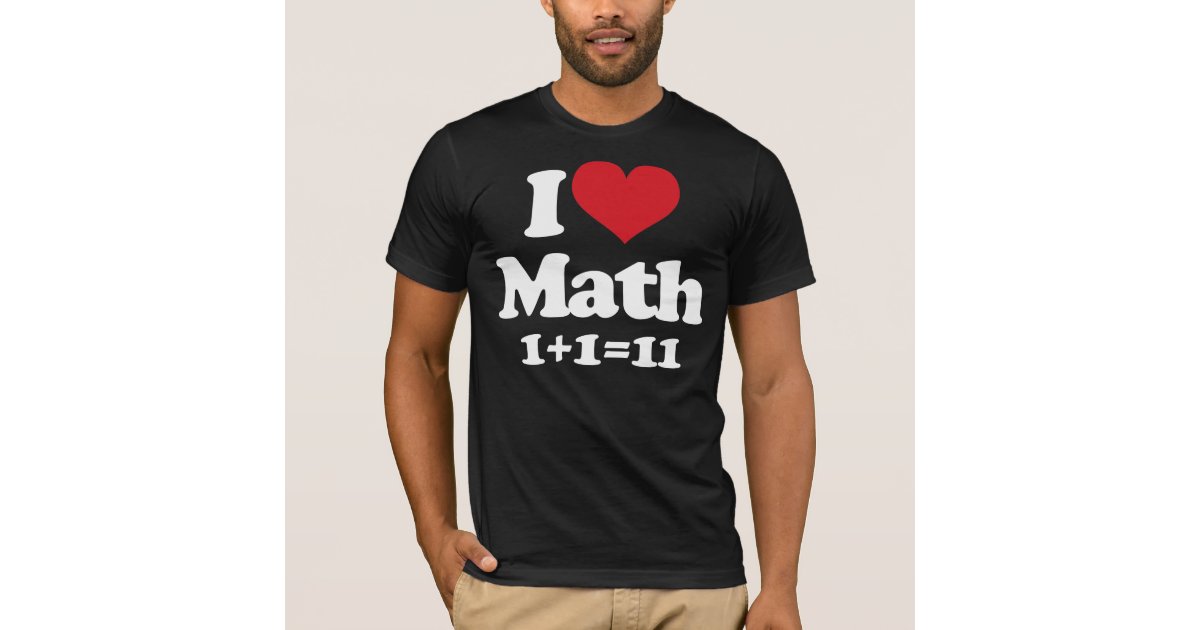 I Love Math! T-Shirt | Zazzle
