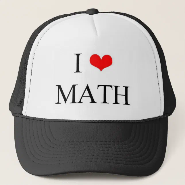 I Love Math Trucker Hat | Zazzle