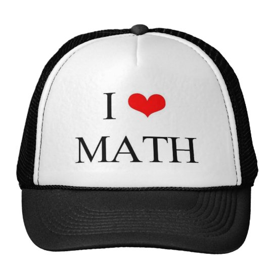 I Love Math Trucker Hat | Zazzle