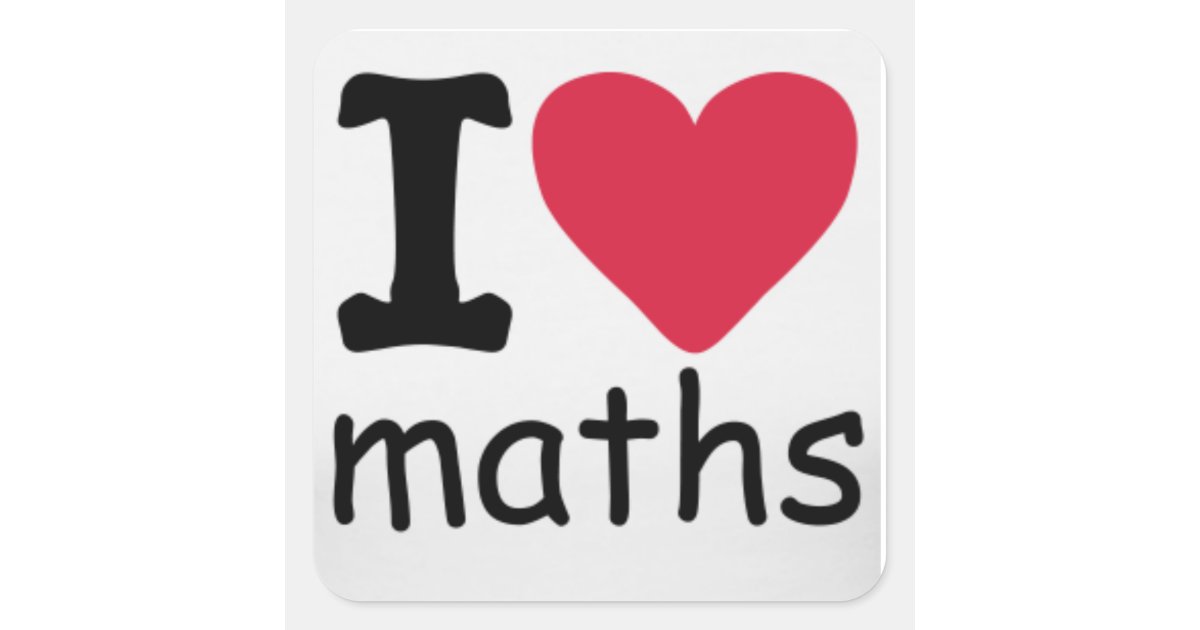 I love Maths Sticker | Zazzle