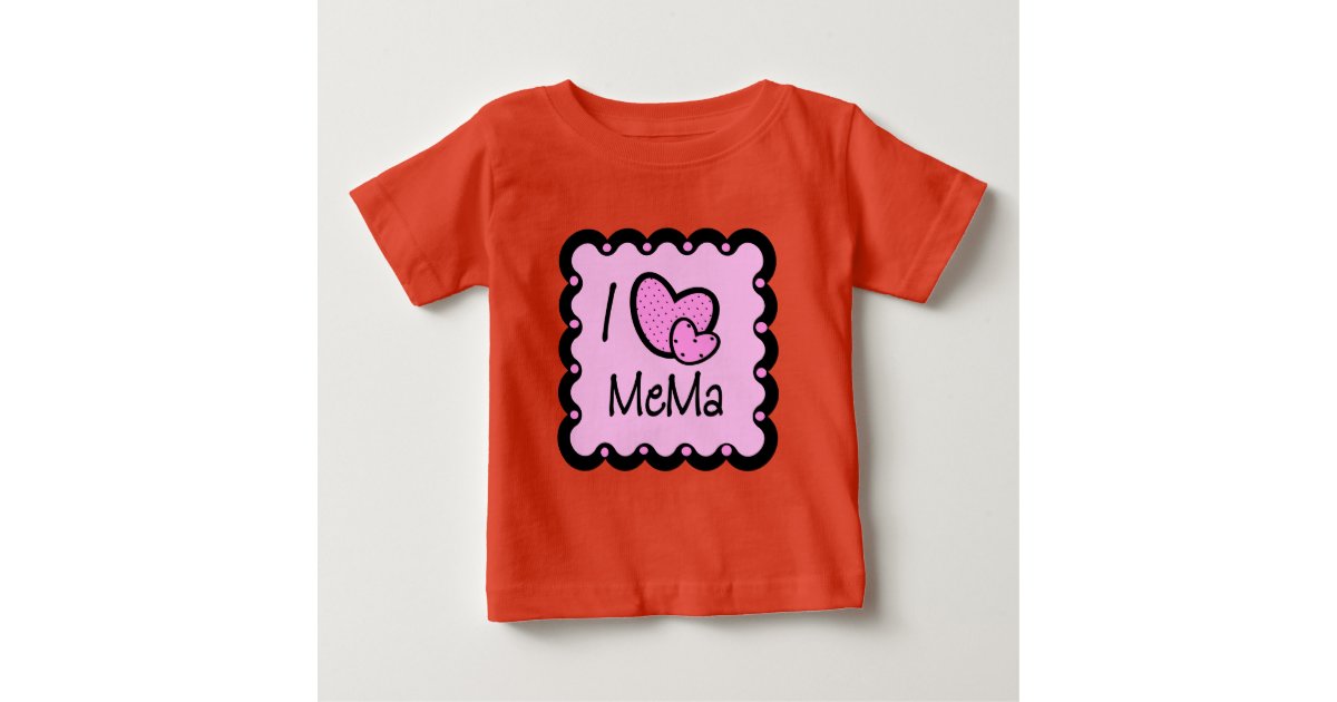 I Love Mema Cute T-Shirt | Zazzle