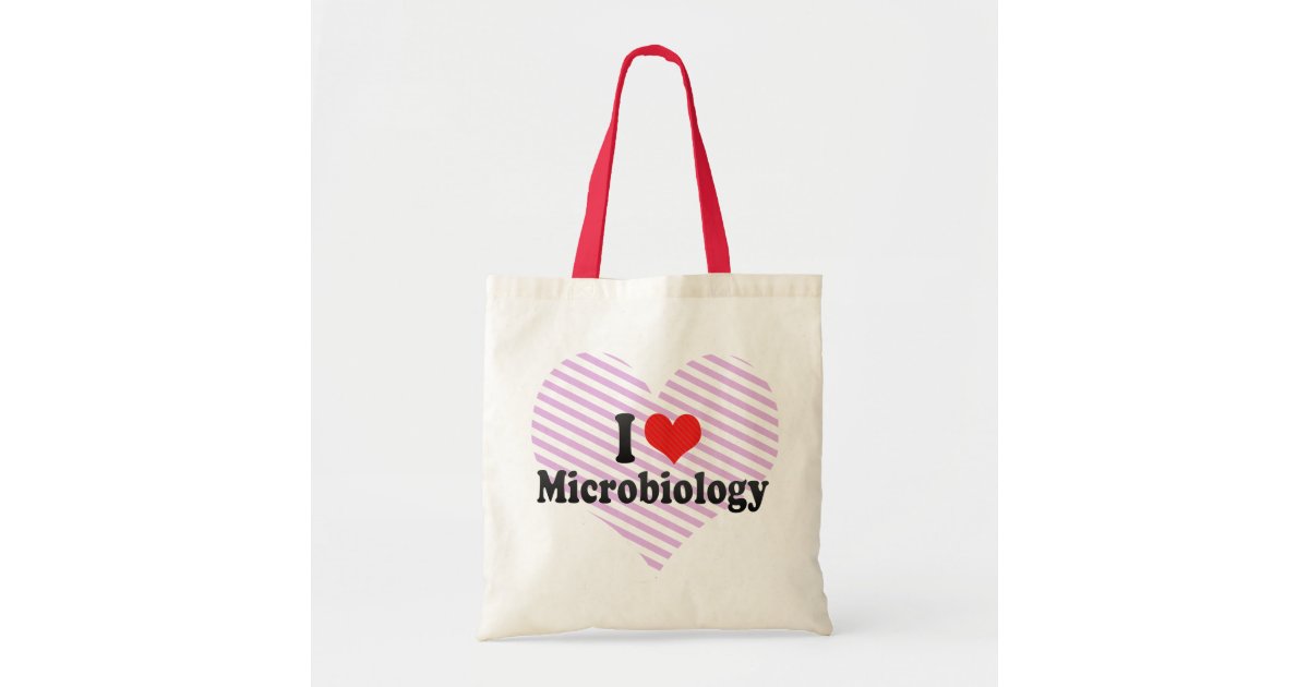 I Love Microbiology Tote Bag | Zazzle