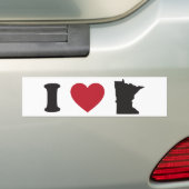 I Love Minnesota Bumper Sticker | Zazzle