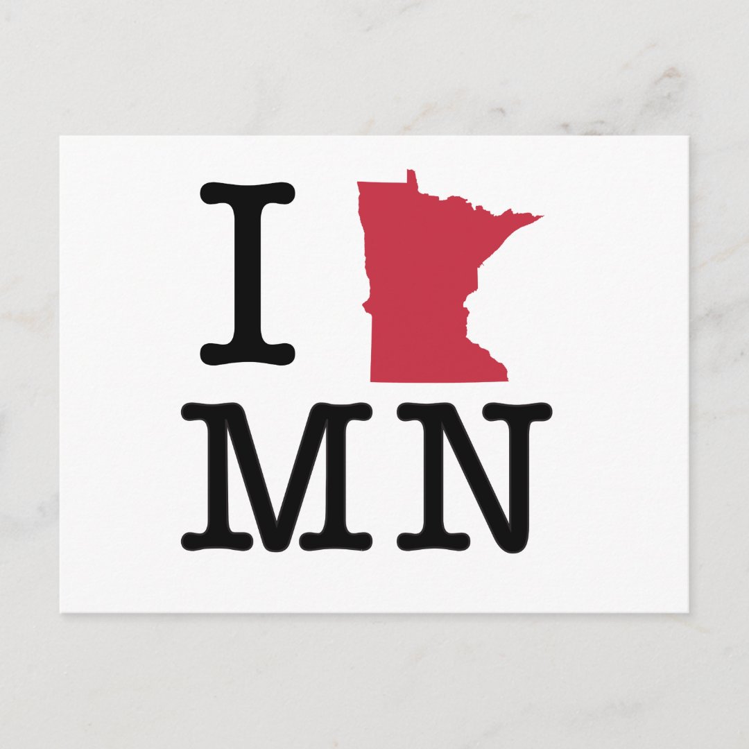 I Love Minnesota Postcard | Zazzle