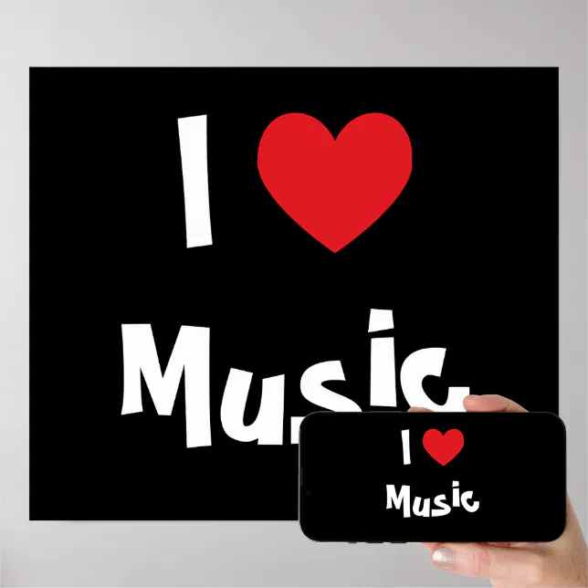 I Love Music Poster | Zazzle