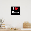 I Love Music Poster | Zazzle