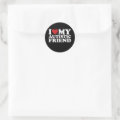 I Love My Autistic Friend Autism Heart Classic Round Sticker | Zazzle