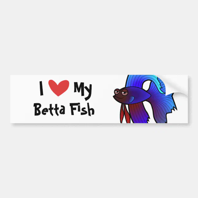 I Love My Betta Fish / Siamese Fighting Fish Bumper Sticker | Zazzle