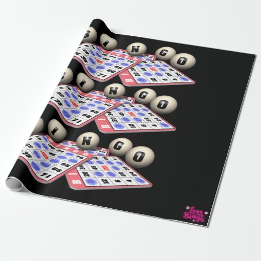 I Love my Bingo wrapping gift paper | Zazzle