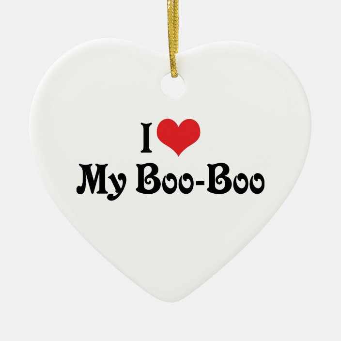 I Love My Boo Boo Ceramic Ornament | Zazzle.com