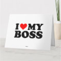 I Love My Boss Funny Red Heart Boss I Heart My Bos Card | Zazzle