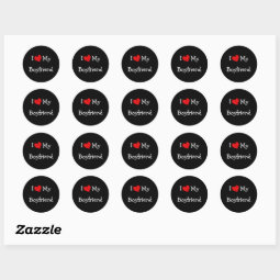 I Love My Boyfriend Stickers | Zazzle