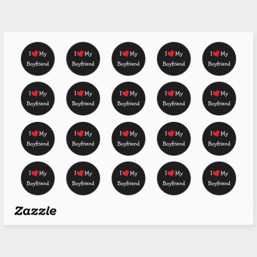 I Love My Boyfriend Stickers | Zazzle