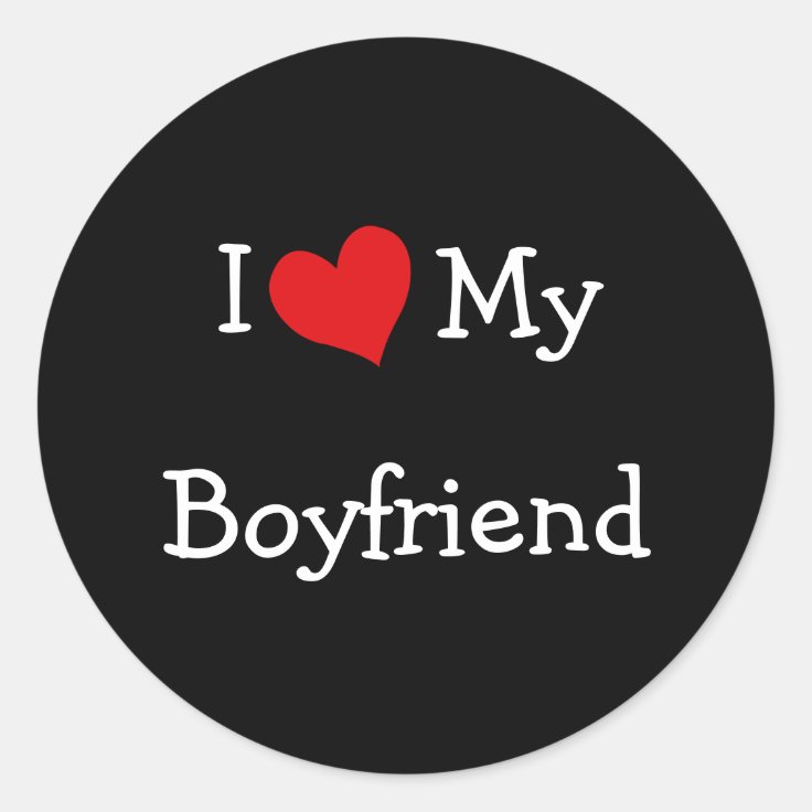 I Love My Boyfriend Stickers | Zazzle