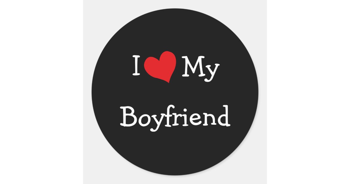 I Love My Boyfriend Stickers | Zazzle