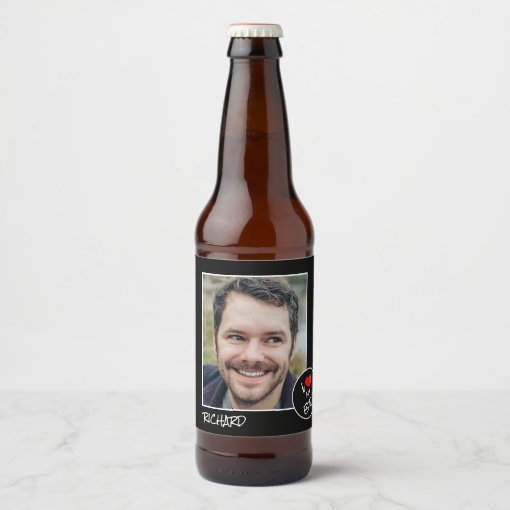 I Love My Bro, Custom Photo – Personalized Beer Bottle Label | Zazzle