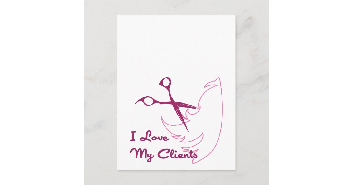 I Love My Clients Postcard | Zazzle