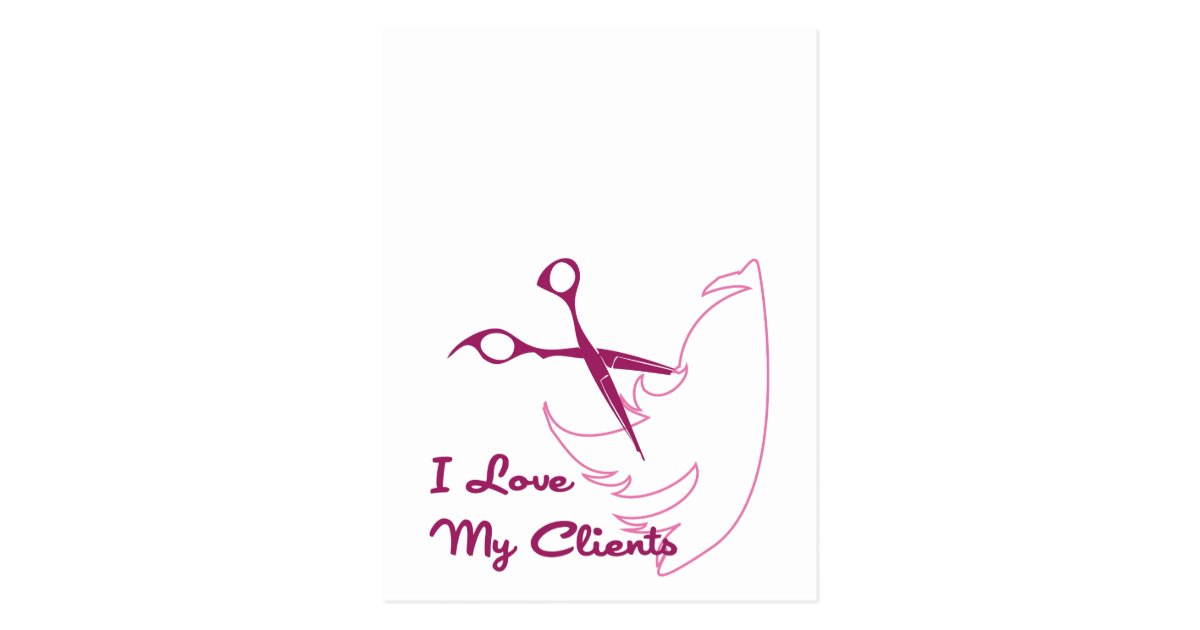 I Love My Clients Postcard | Zazzle.com