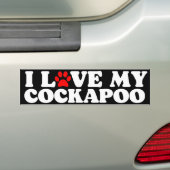 i love my cockapoo bumper sticker | Zazzle