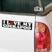 i love my cockapoo bumper sticker | Zazzle