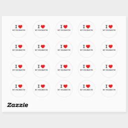 I Love My Colleagues Classic Round Sticker | Zazzle