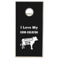 I Love My Cow-culator Funny Math Calculator Pun Cornhole Set | Zazzle