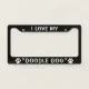 I Love My Doodle Dog - Paw Prints Custom License Plate Frame | Zazzle