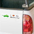 I Love my Electric Car Bumper Sticker | Zazzle