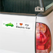 I Love my Electric Car Bumper Sticker | Zazzle