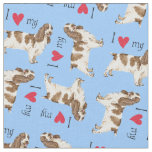 I Love my Cocker Spaniel Fabric | Zazzle