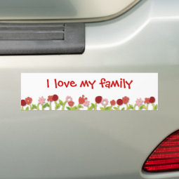 I love my family bumper sticker | Zazzle