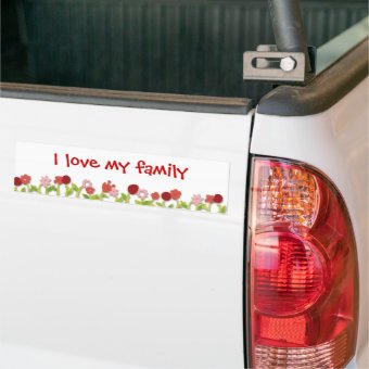 I love my family bumper sticker | Zazzle