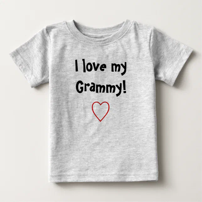 I Love My Grammy Baby T-Shirt | Zazzle