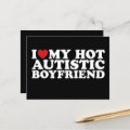 I Love My Hot Autistic Boyfriend BF Autism Heart Postcard | Zazzle