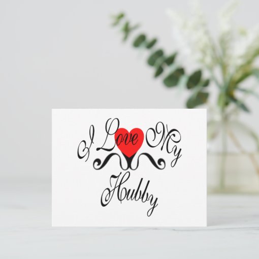 I Love My Hubby Postcard | Zazzle