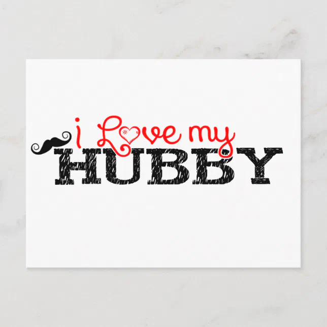 I Love my Hubby Postcard | Zazzle