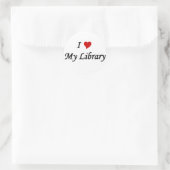 I love my library classic round sticker | Zazzle