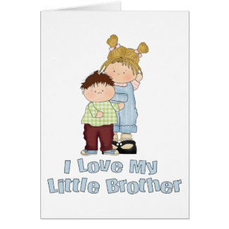 I Love My Little Brother Cards | Zazzle