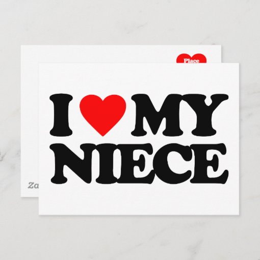 I Love My Niece Postcard Zazzle