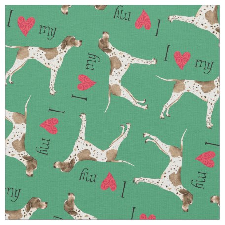 English Pointer Dog Fabric | Zazzle