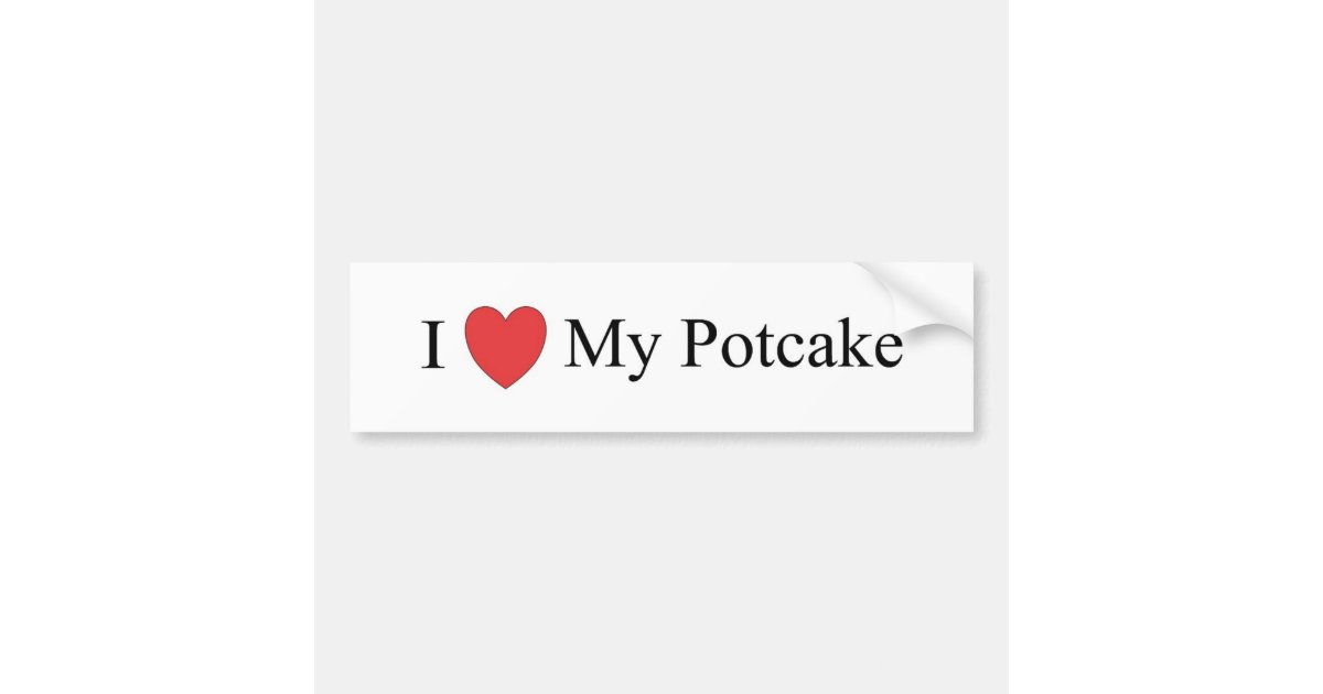 I Love My Potcake Bumper Sticker | Zazzle